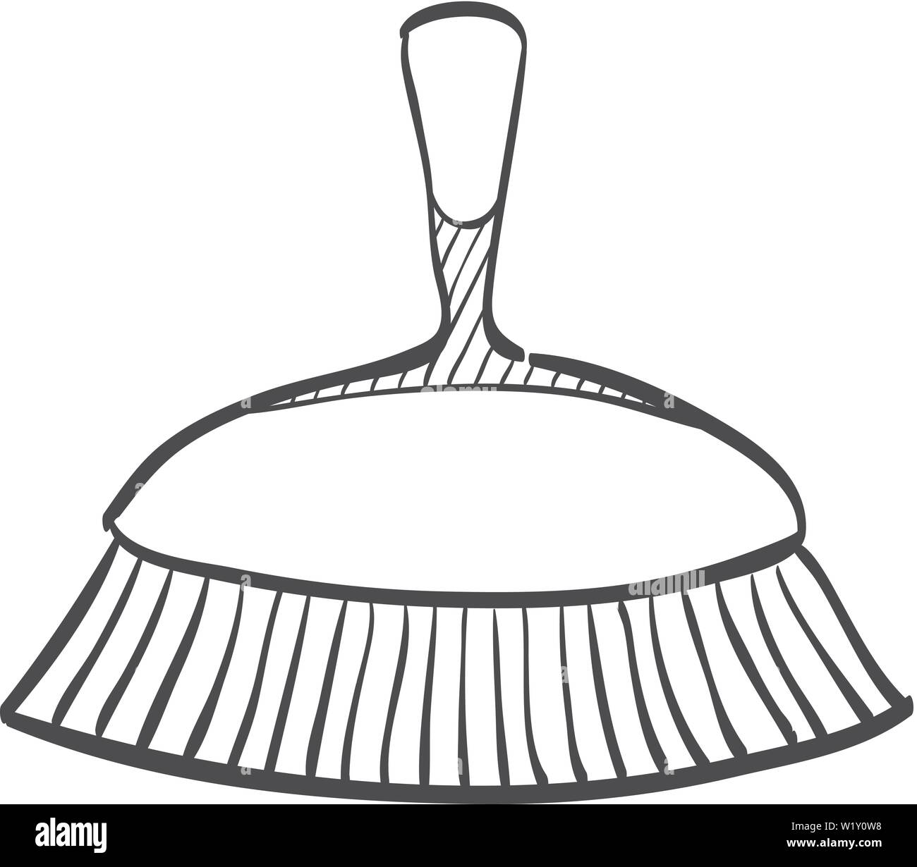 Simple Pink Broom Drawing