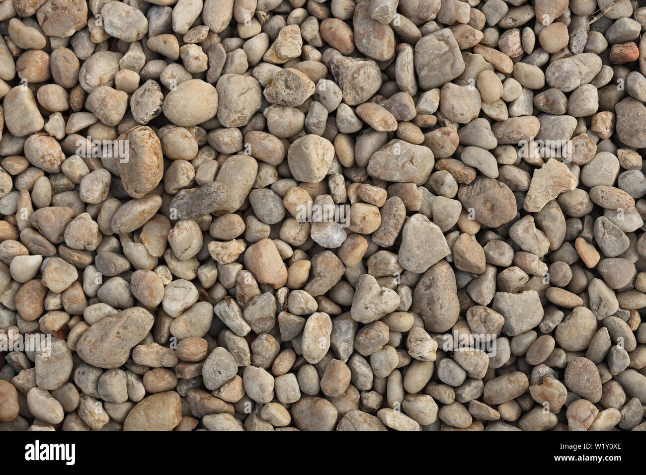 Yellow pebbles pattern lying on the ground Stock Photo - Alamy
