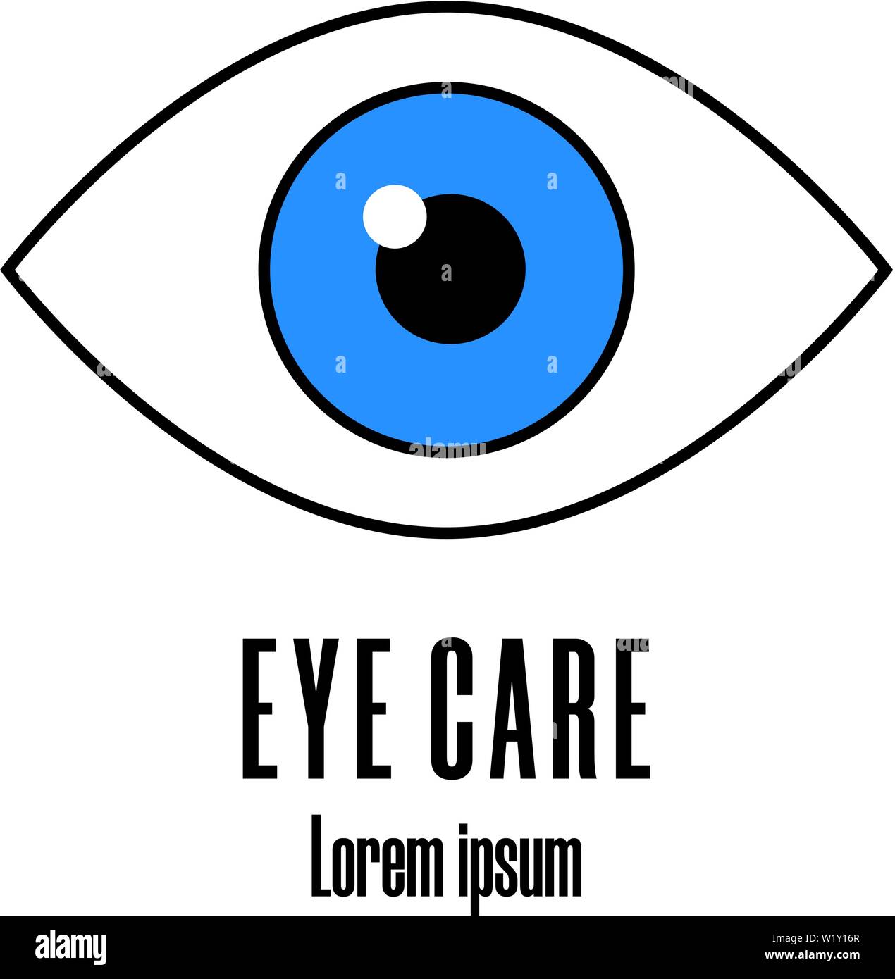 Eye care logo. Medical logotype. Clean and modern vector illustration ...
