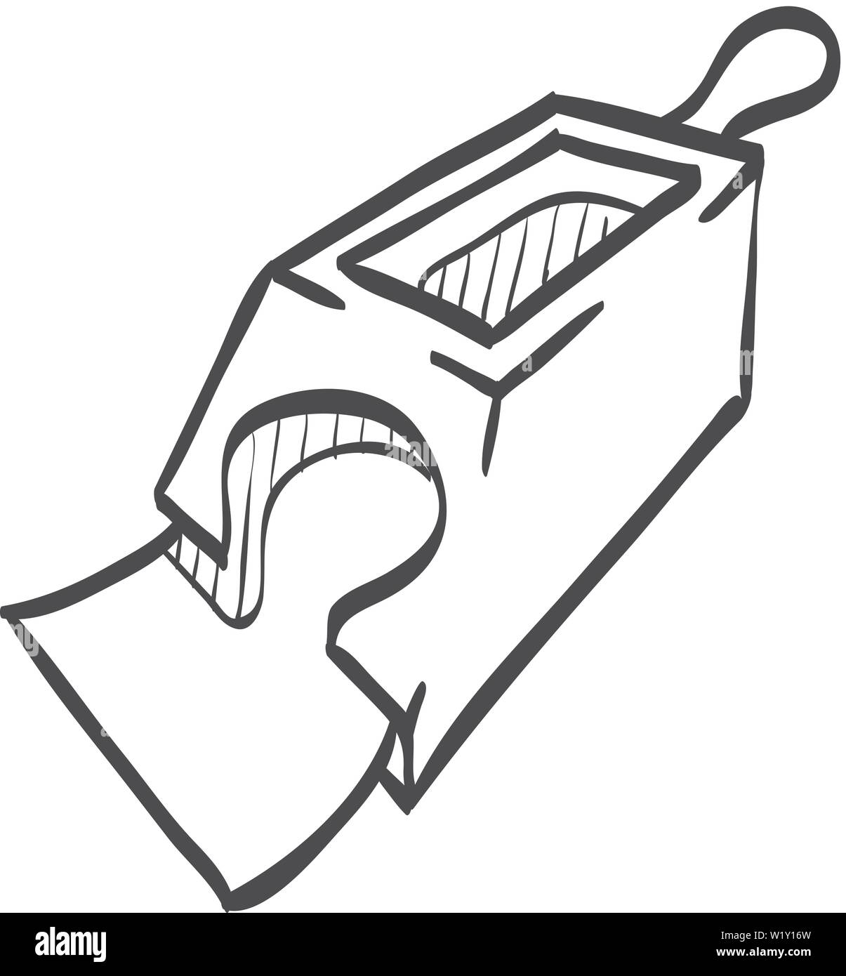 Playing cards dispenser icon in doodle sketch lines. Game gambling ...