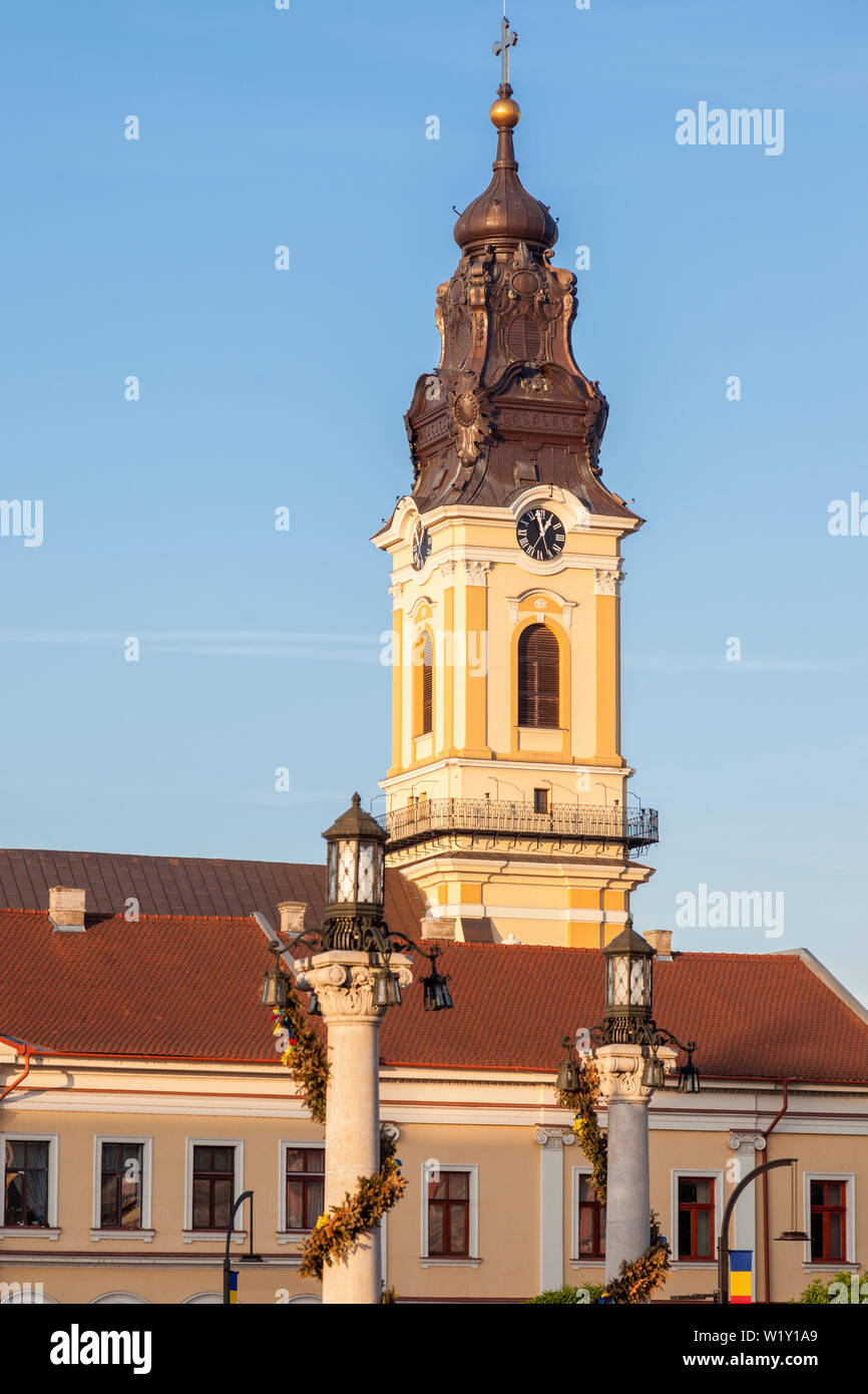 Architecture of central Oradea. Oradea, Bihor County, Romania Stock ...