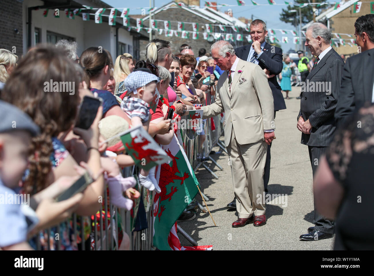 The Prince of Wales meets local residents as he arrives for a visit to ...