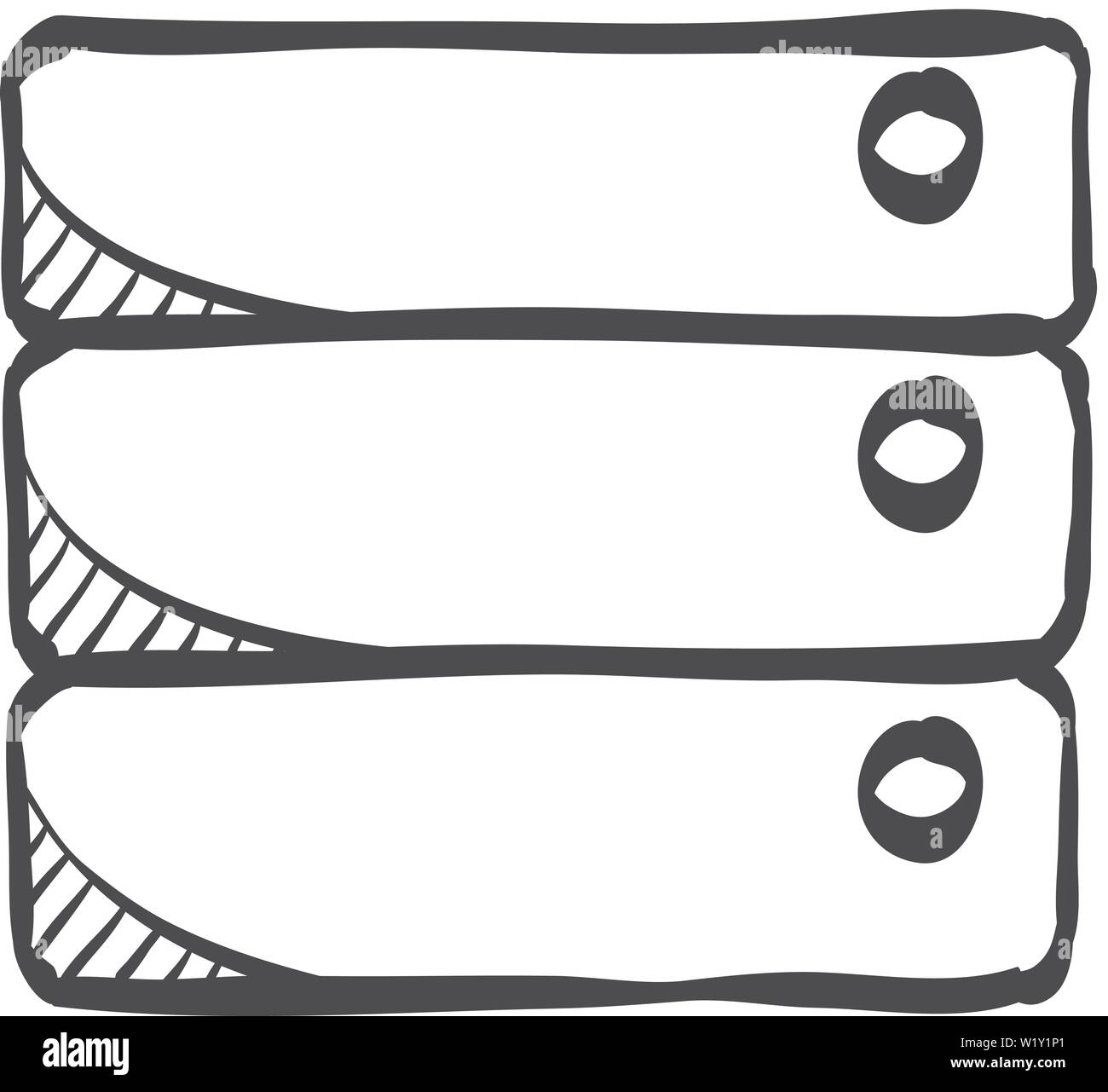 Database icon in doodle sketch lines. Hardisk, file server Stock Vector ...