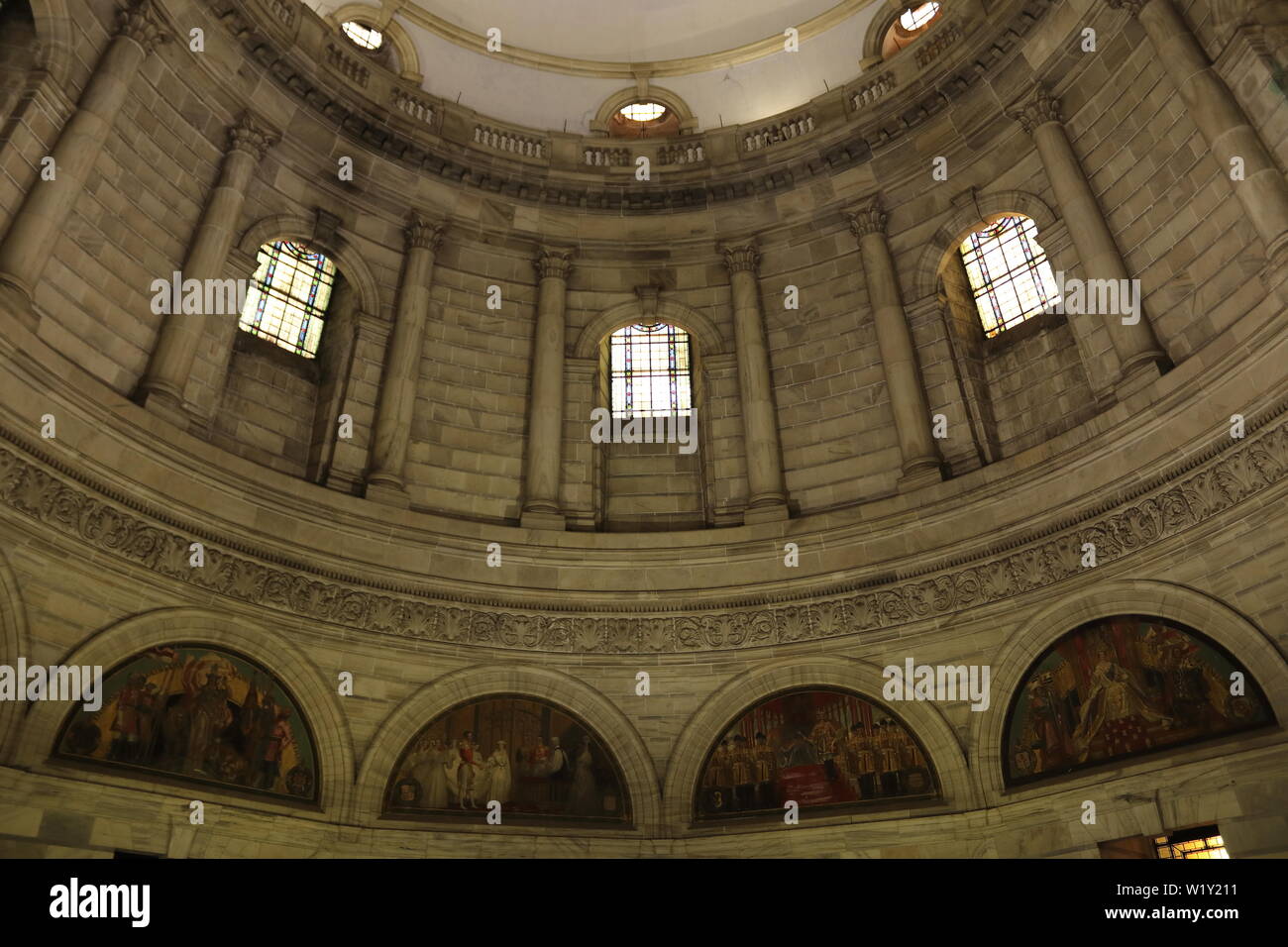 Victoria memorial hall dome interior Stock Photo - Alamy