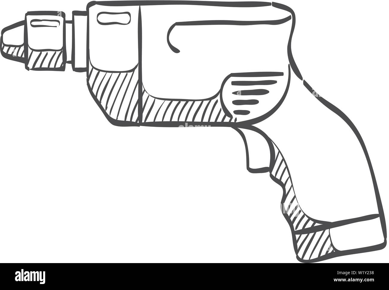 Electric Drill Machine Sketch