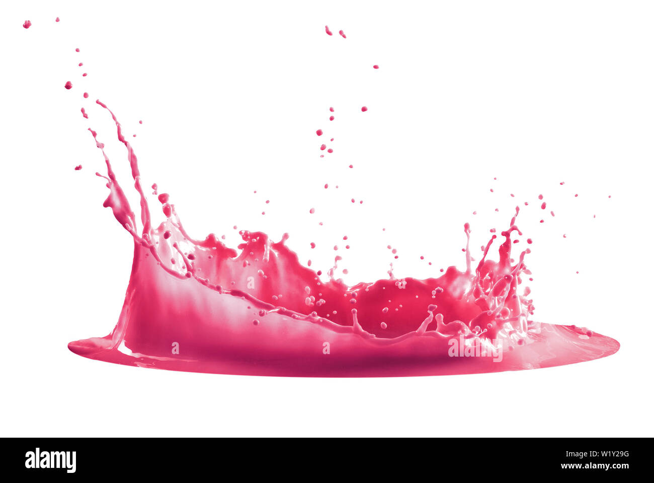 pink paint splash isolated on white background Stock Photo - Alamy