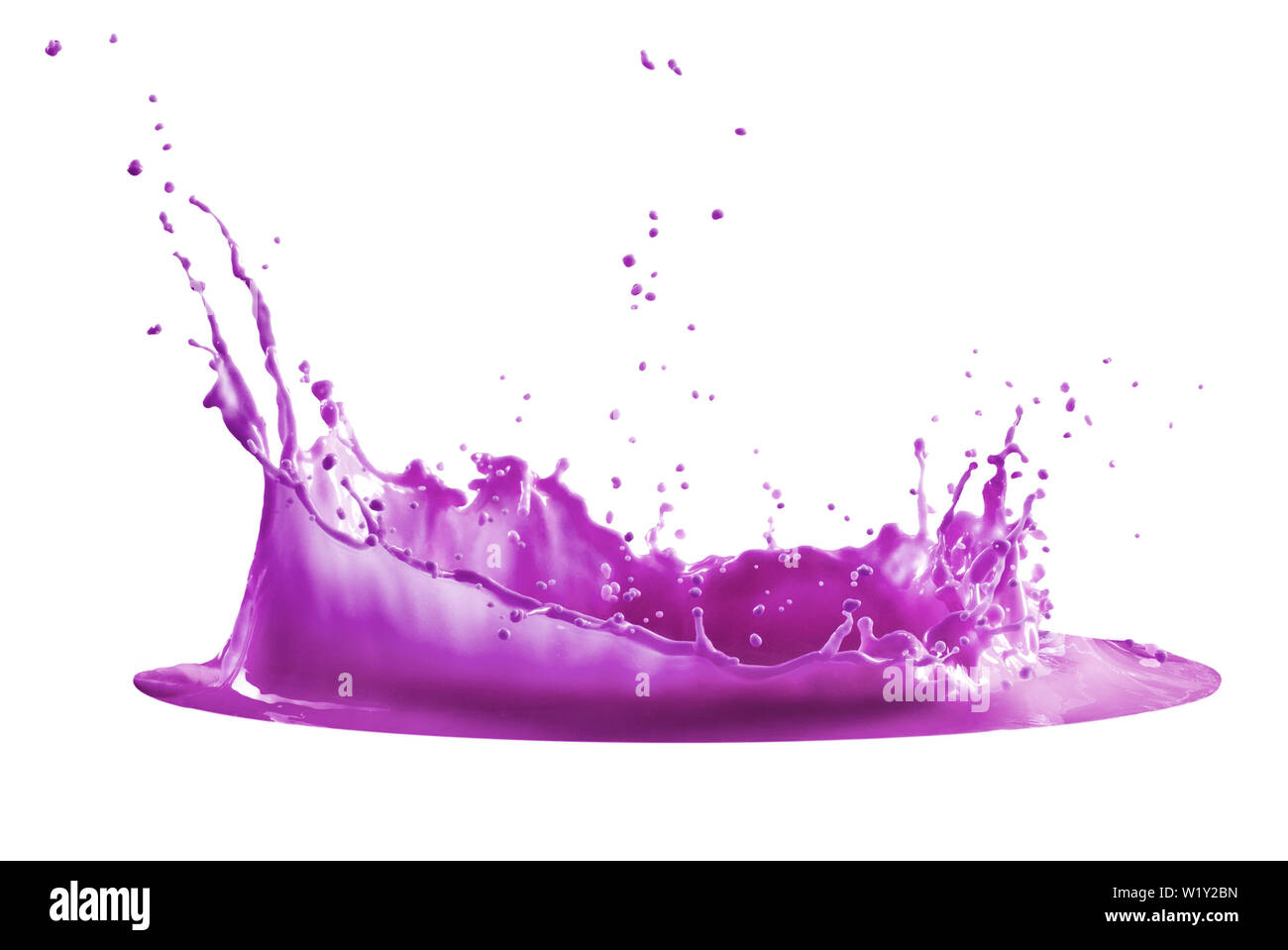 purple paint splash isolated on white background Stock Photo - Alamy