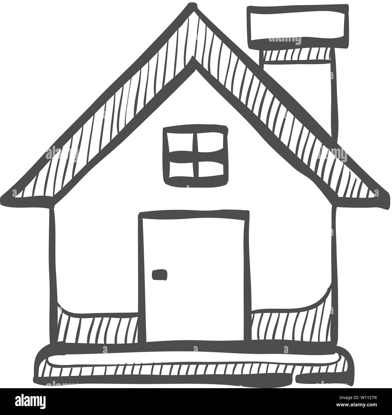 Bird icon in doodle Black and White Stock Photos & Images - Alamy