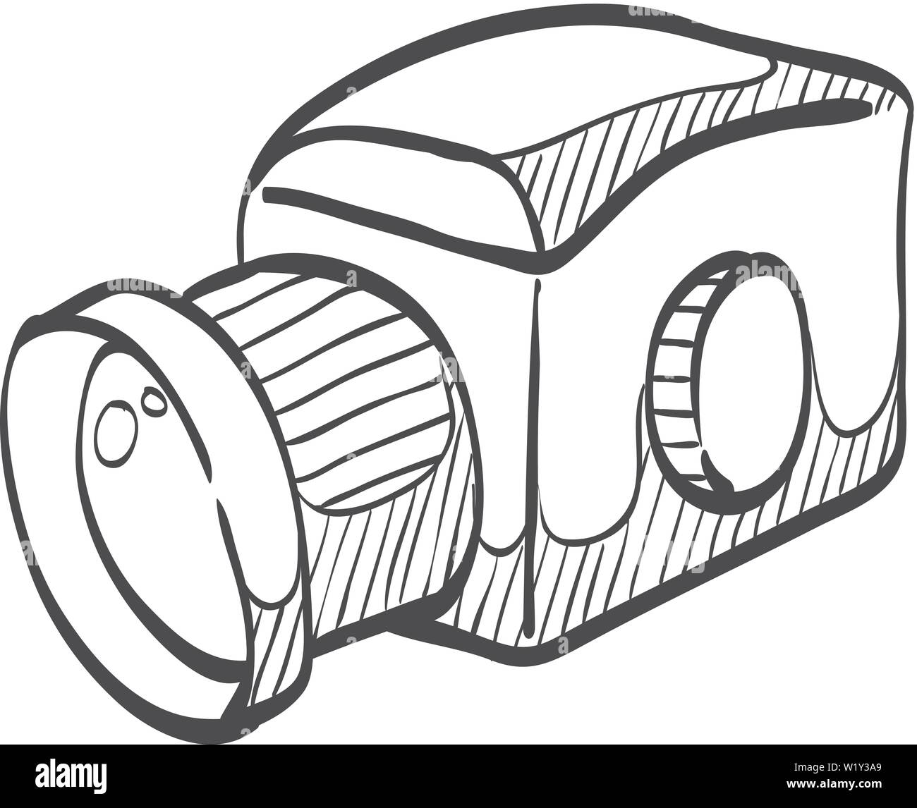 Camera icon in doodle sketch lines. Vintage retro photography photo ...
