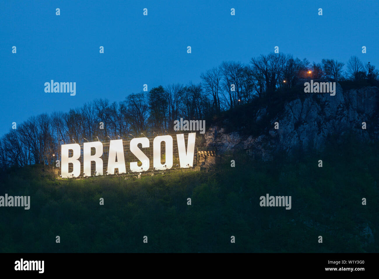 Illuminated brasov sign hi-res stock photography and images - Alamy