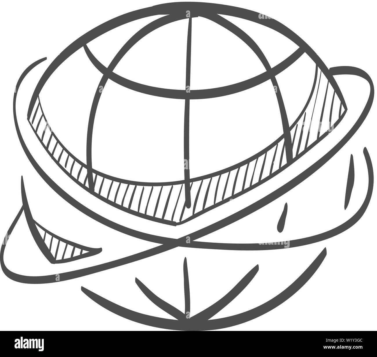 Network icon in doodle sketch lines. Communication global business ...