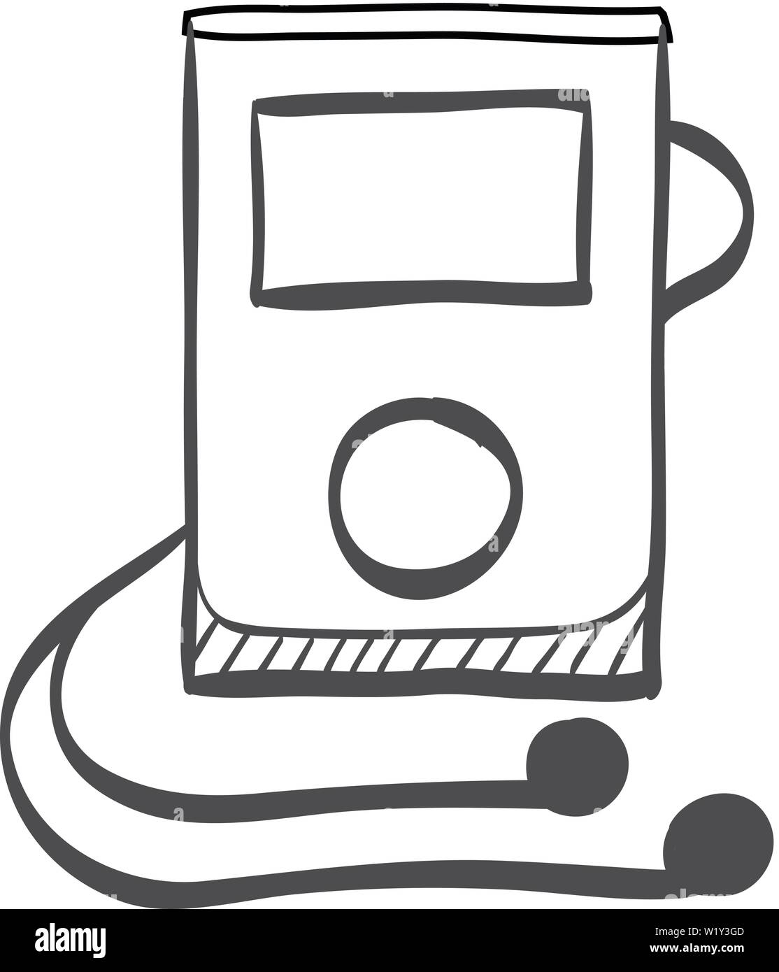 Ipod With Headphones Drawing