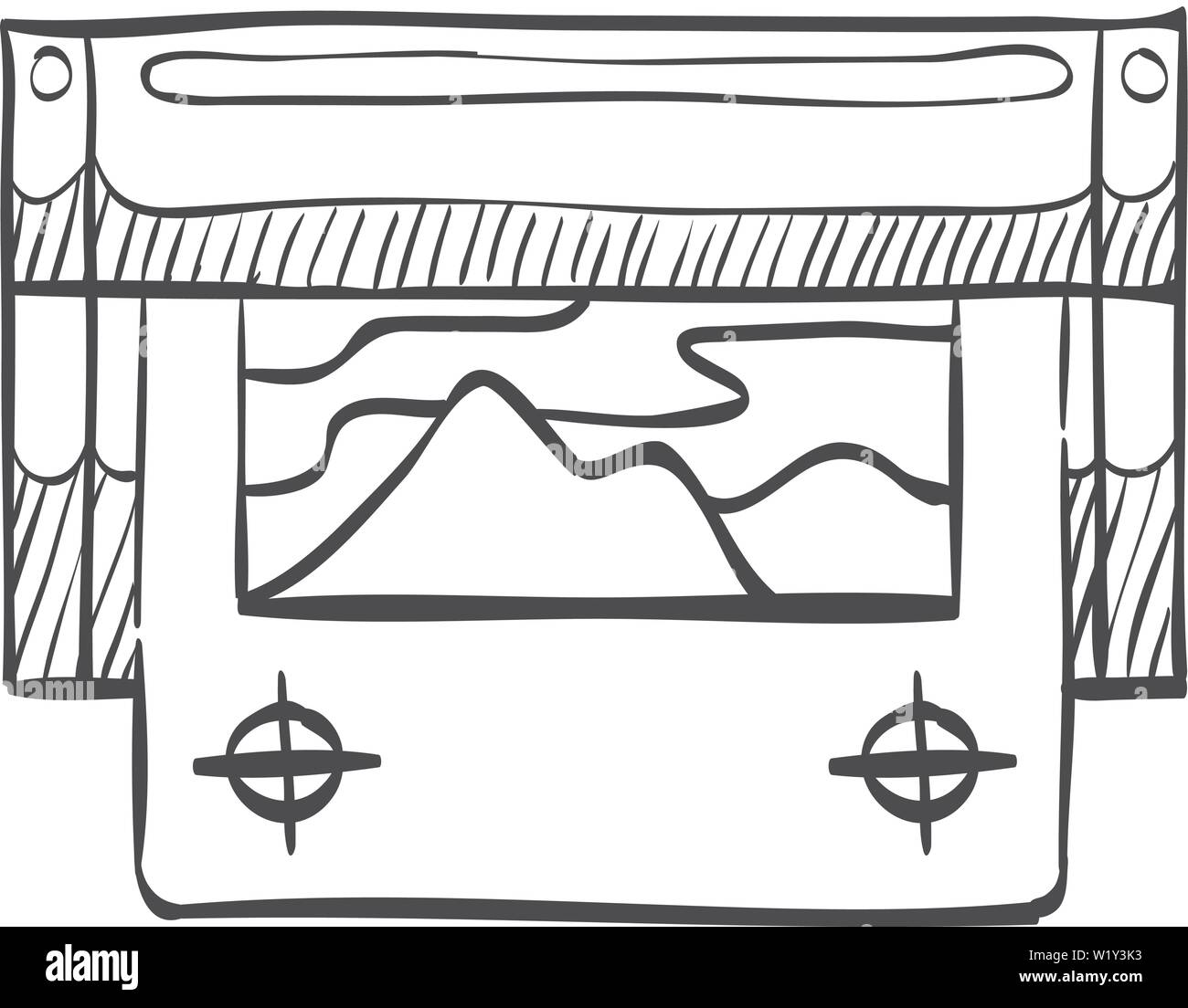 Printing proof icon in doodle sketch lines. Print shop service ...