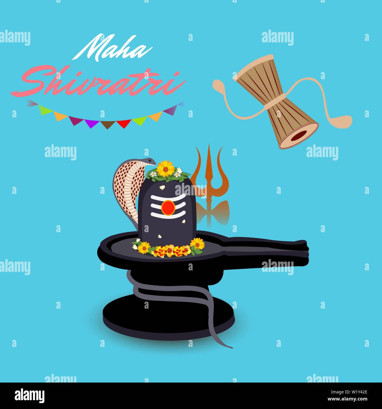 Vector Illustration Of a Background for Happy Maha Shivratri Greeting ...