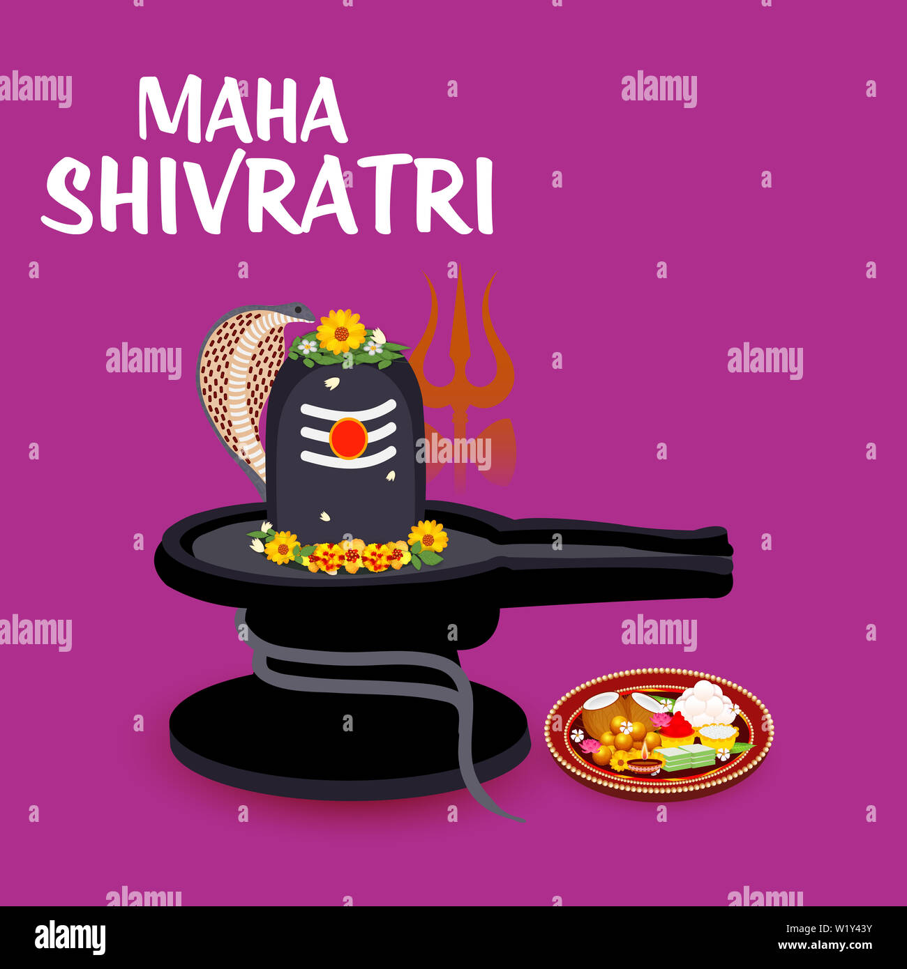 Vector Illustration Of a Background for Happy Maha Shivratri Greeting ...
