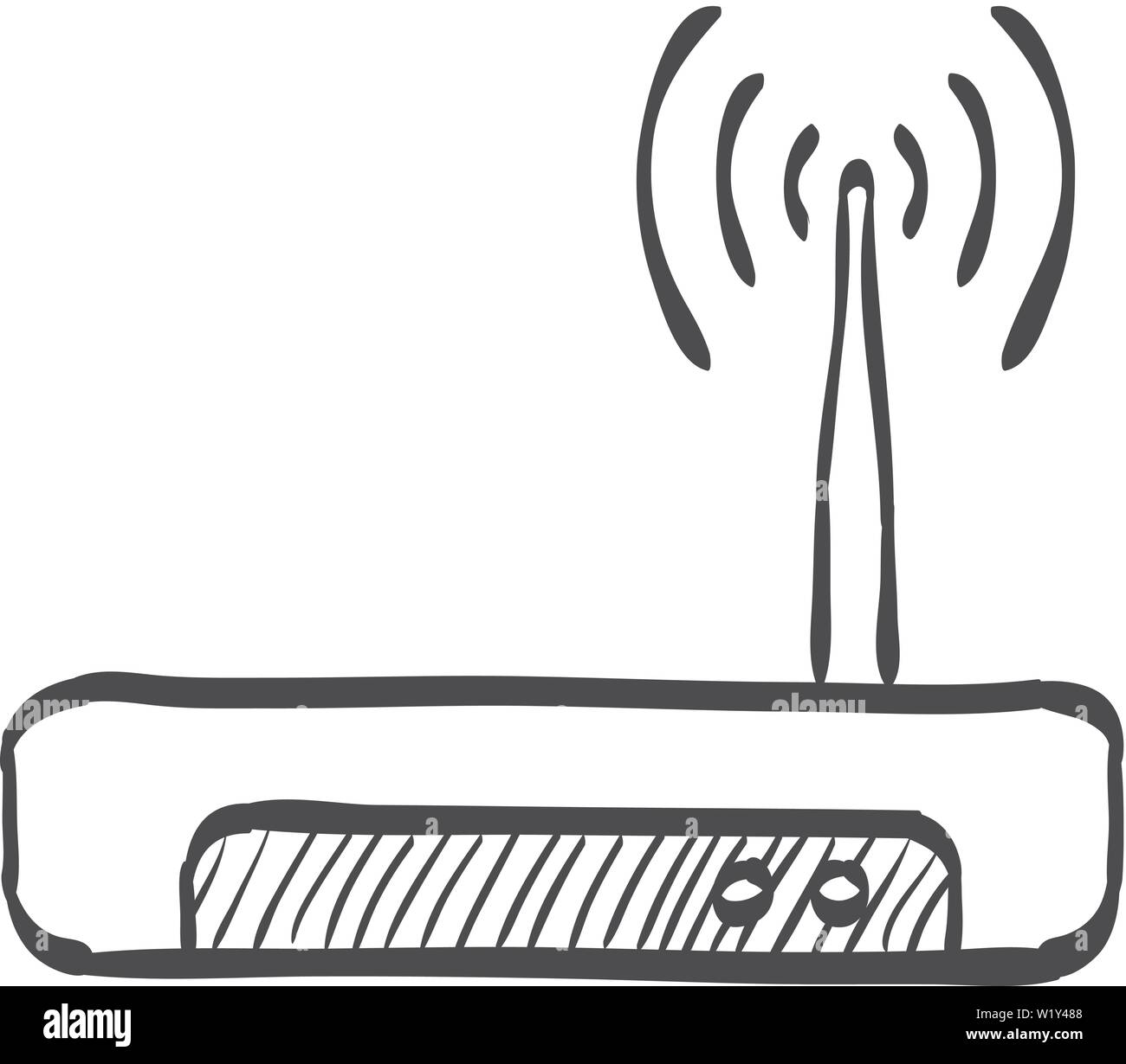 Drawing router internet connection modem hi-res stock photography and ...