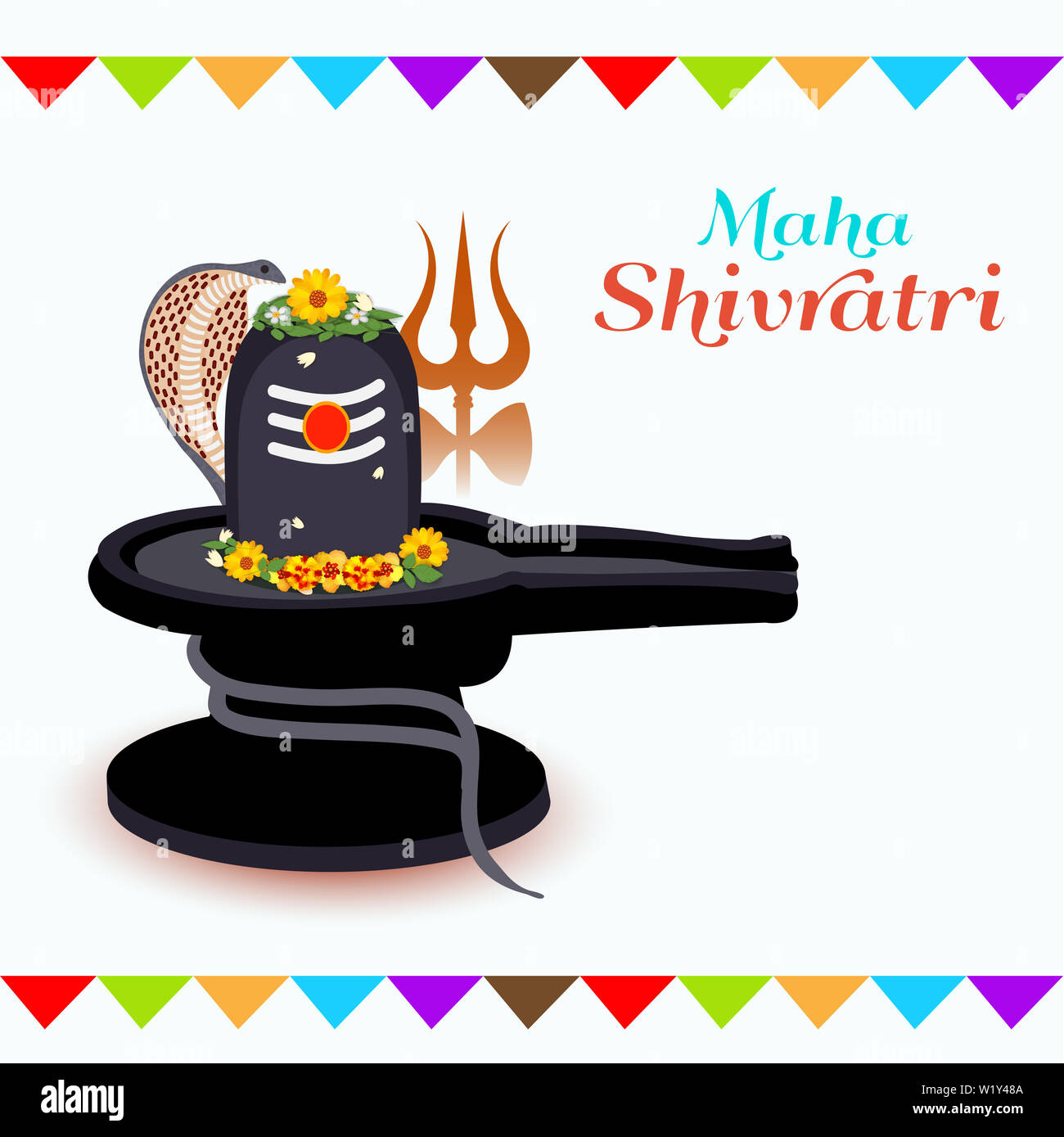 Vector Illustration Of a Background for Happy Maha Shivratri Greeting ...