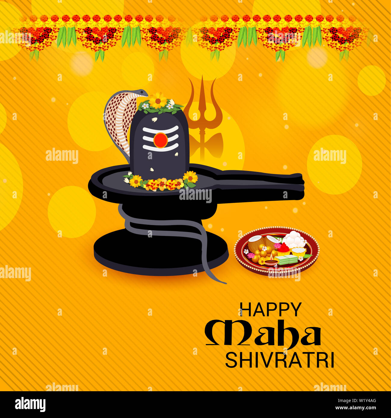 Vector Illustration Of a Background for Happy Maha Shivratri Greeting ...