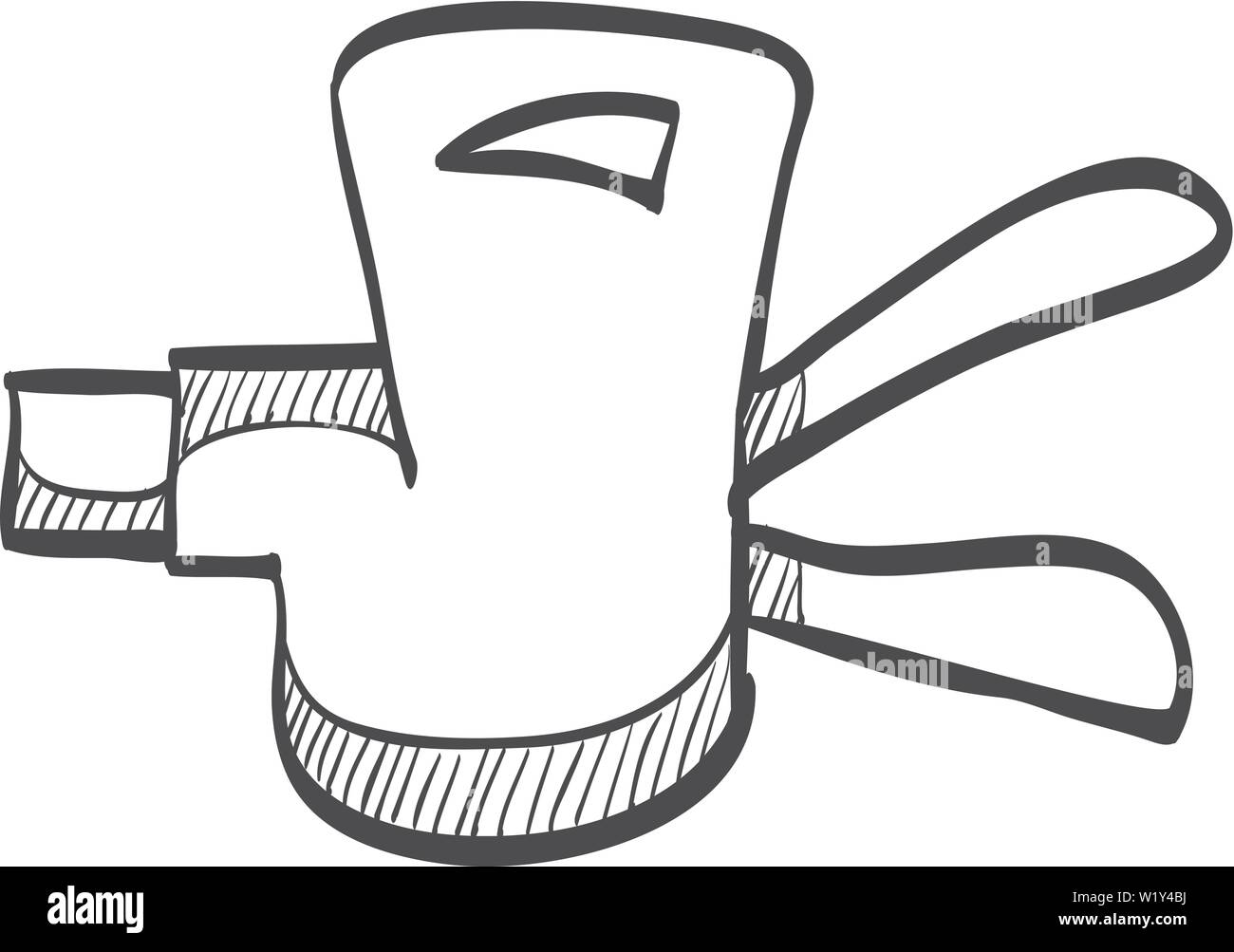 Bicycle shifter icon in doodle sketch lines. Transportation sport ...