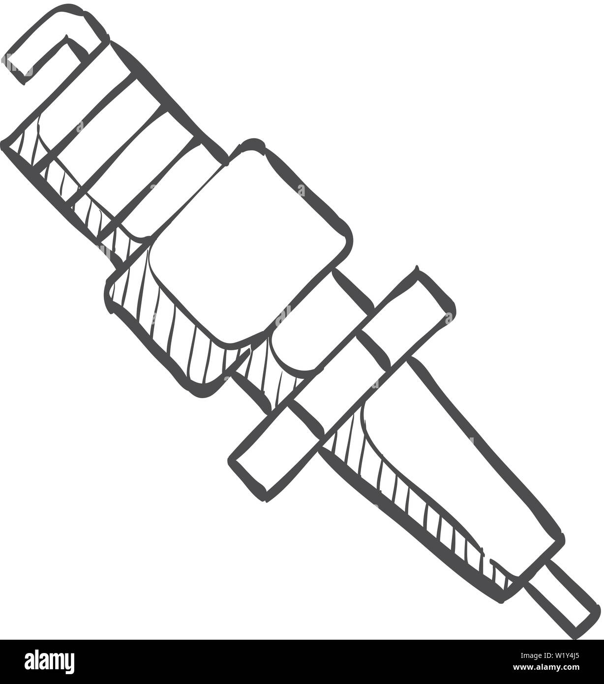 Spark plug drawing hi-res stock photography and images - Alamy