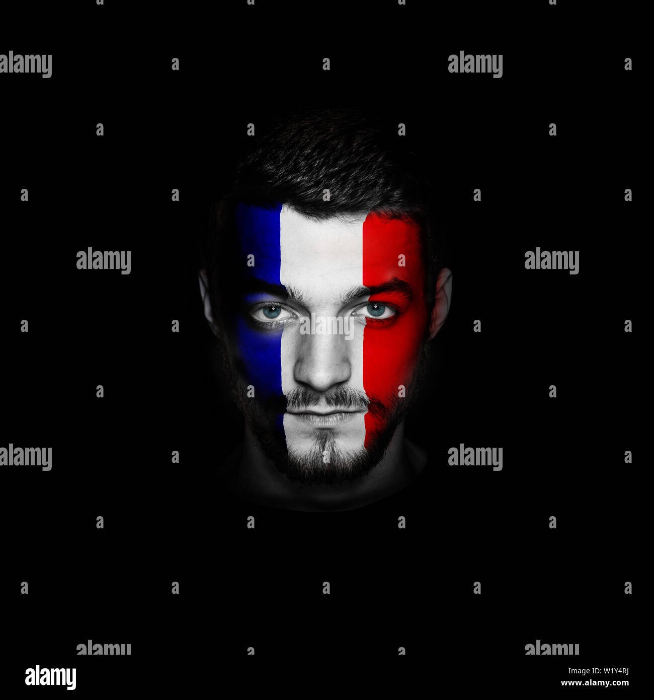 France face paint hi-res stock photography and images - Alamy