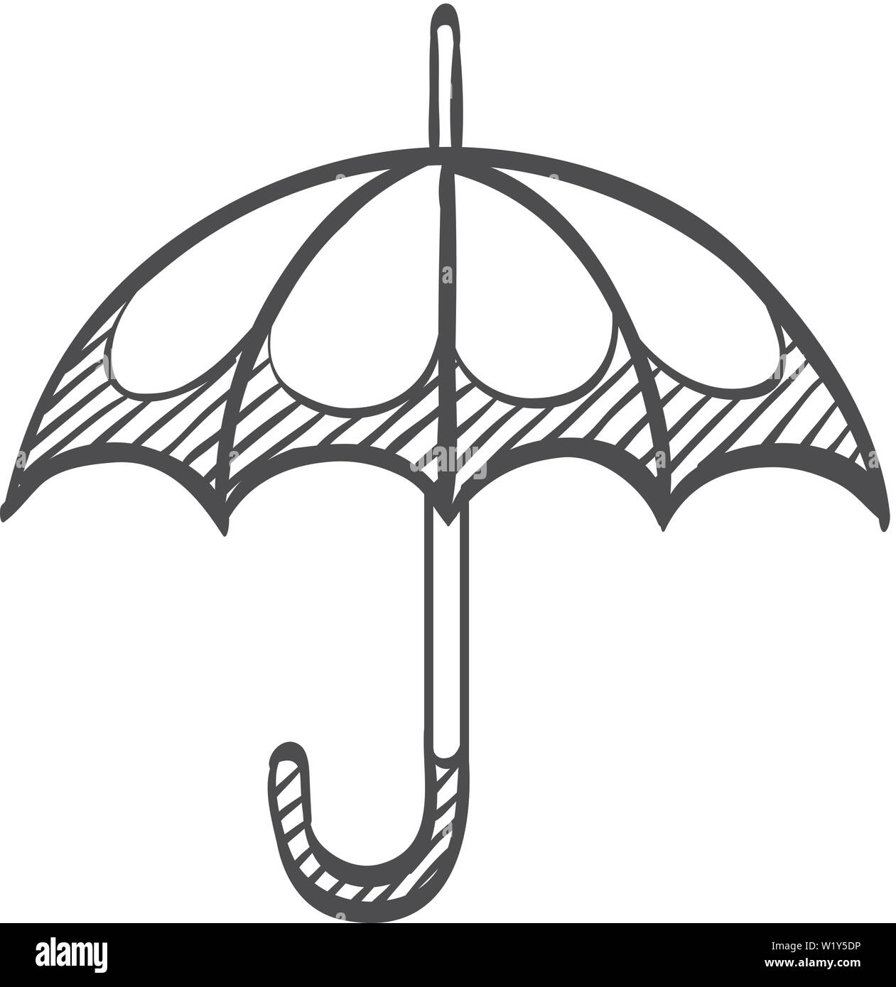 Umbrella Clipart Lines