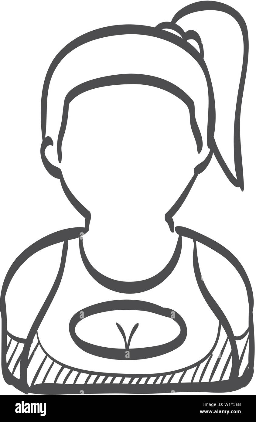 Girl avatar icon in doodle sketch lines Stock Vector Image & Art - Alamy Girl avatar icon in doodle sketch lines Stock Vector Image & Art - Alamy