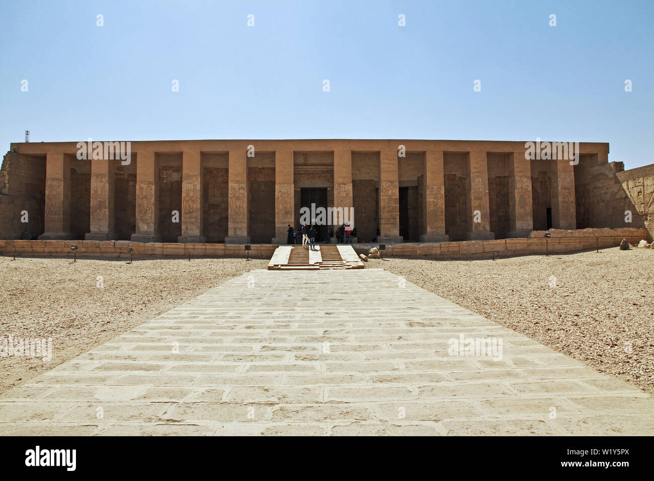 Ancient temple Abydos in Sahara desert, Egypt Stock Photo - Alamy