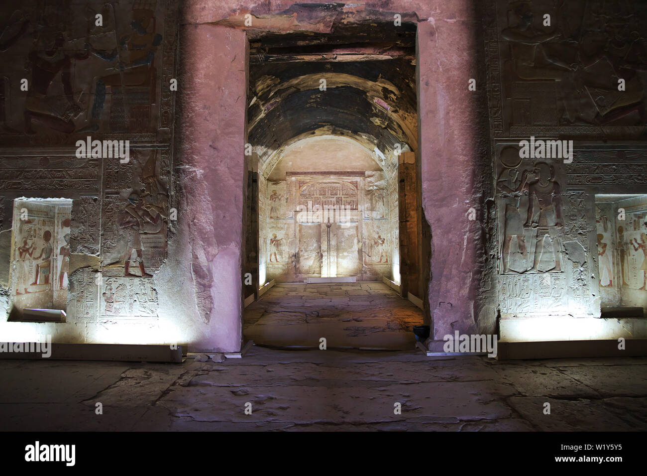 Ancient temple Abydos in Sahara desert, Egypt Stock Photo - Alamy