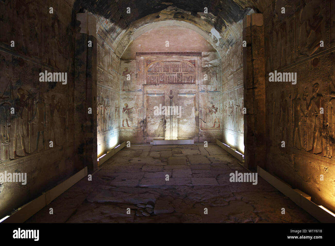 Ancient temple Abydos in Sahara desert, Egypt Stock Photo - Alamy