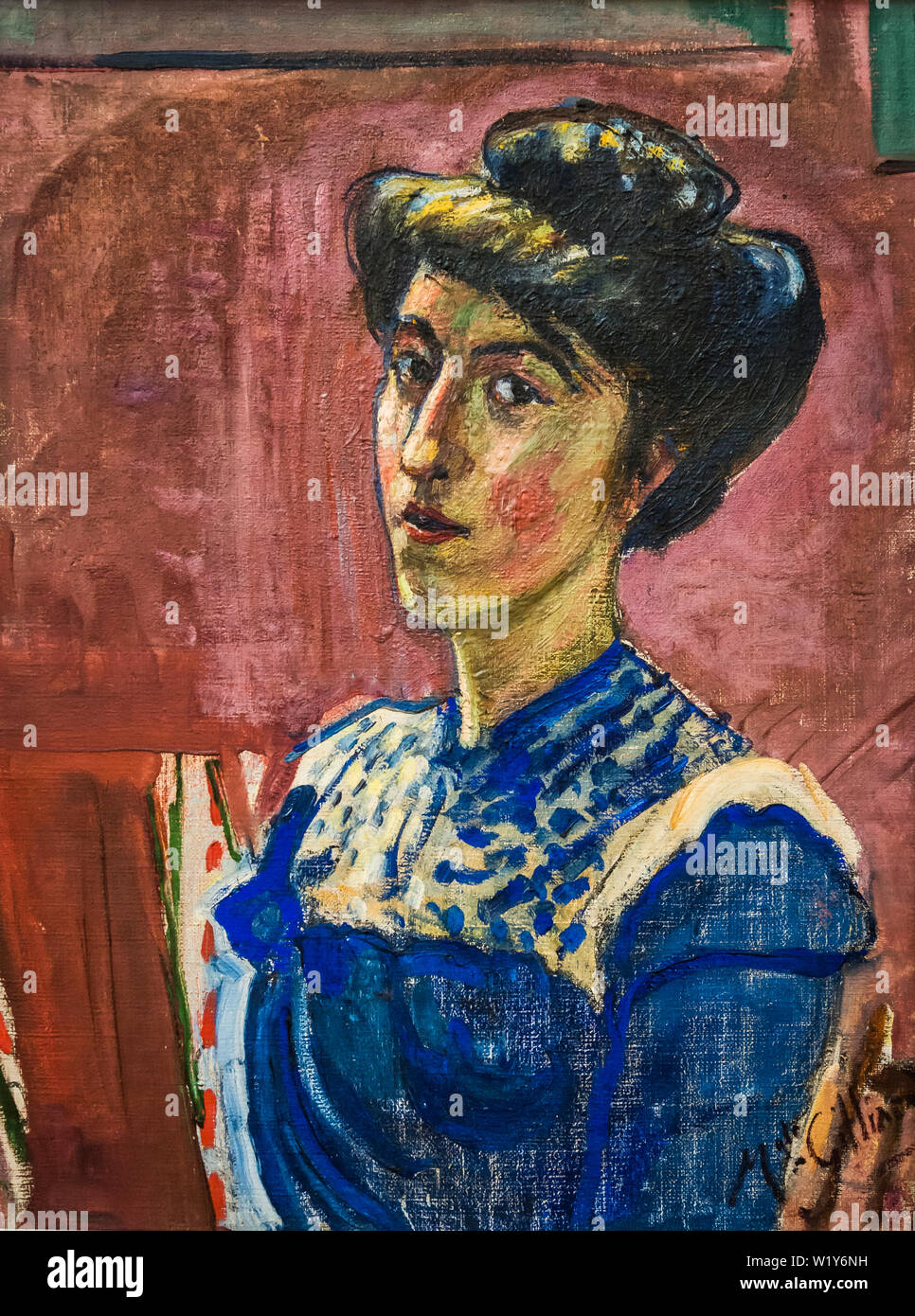 Swiss artist Marguerite Vallet-Gilliard 's painting 'Self-portrait in ...