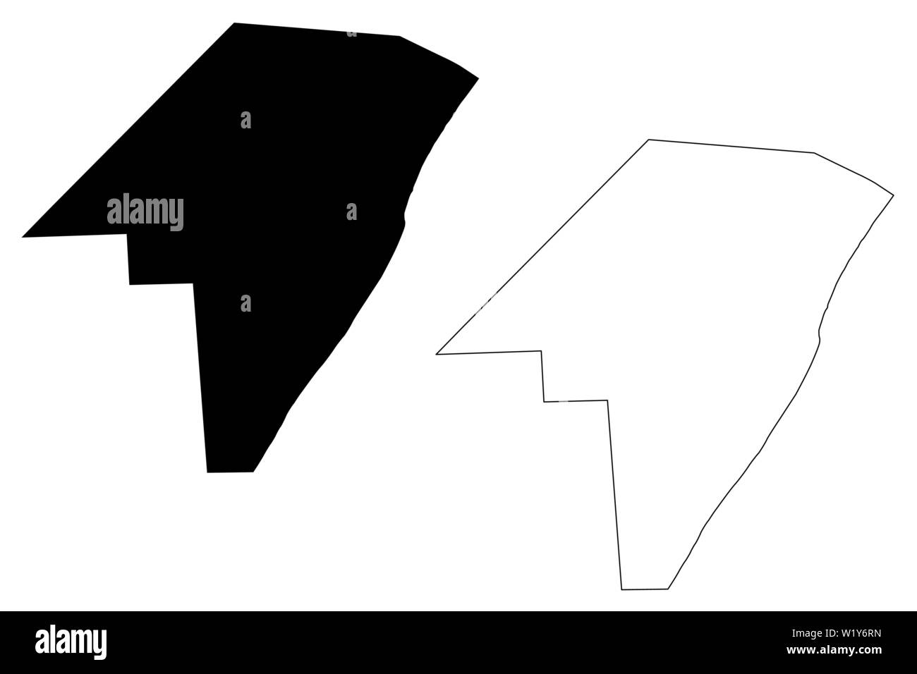 Mudug region (Federal Republic of Somalia, Horn of Africa) map vector ...