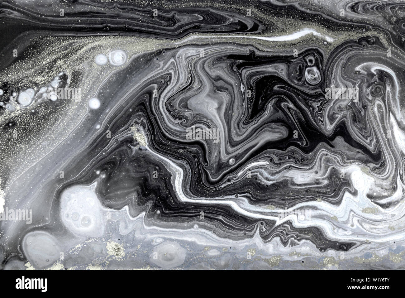 Marbling pattern. Golden powder marble liquid texture Stock Photo - Alamy