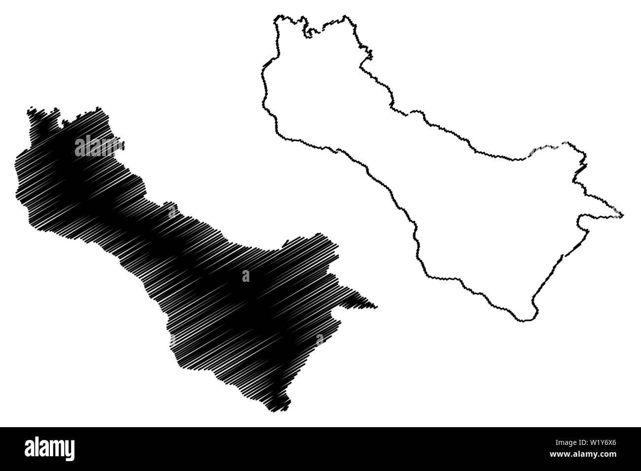 Carchi Province (Republic of Ecuador, Provinces of Ecuador) map vector ...