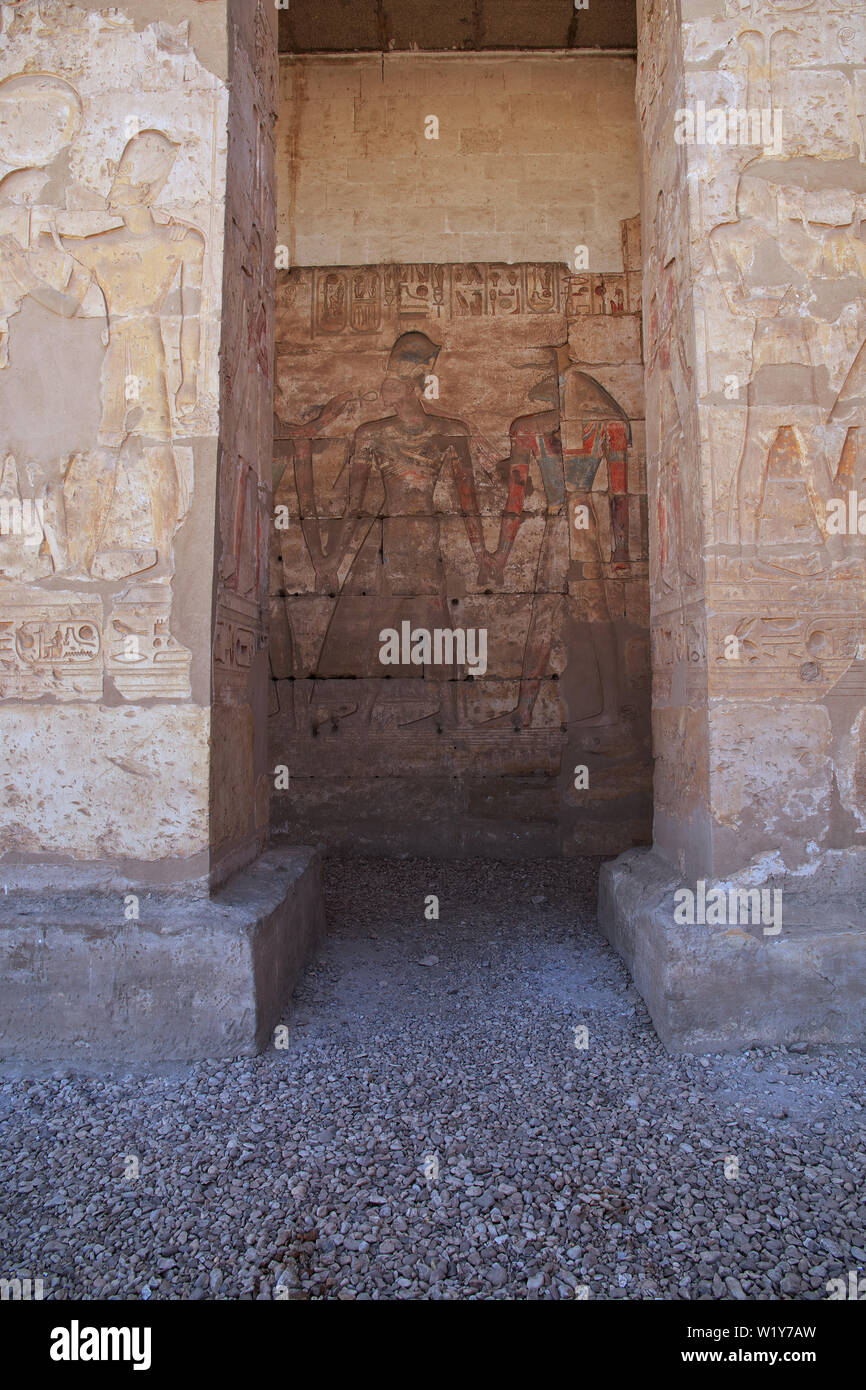 Ancient temple Abydos in Sahara desert, Egypt Stock Photo - Alamy