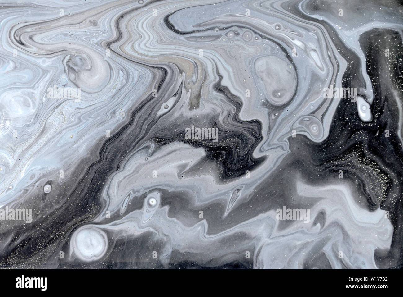 Marbling pattern. Golden powder marble liquid texture Stock Photo - Alamy