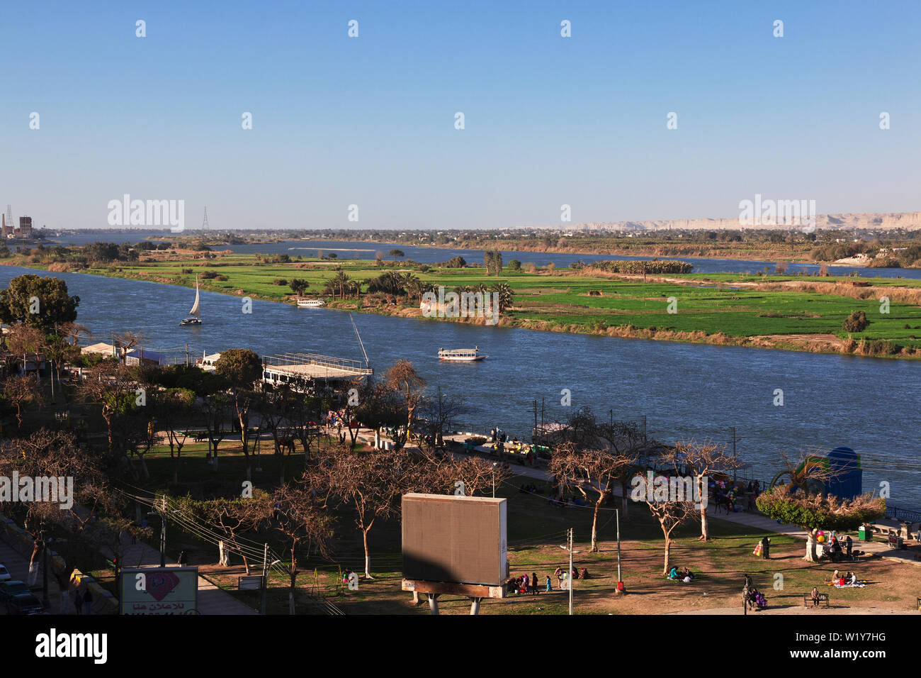 City of El Minya in the Sahara on the Nile, Egypt Stock Photo - Alamy