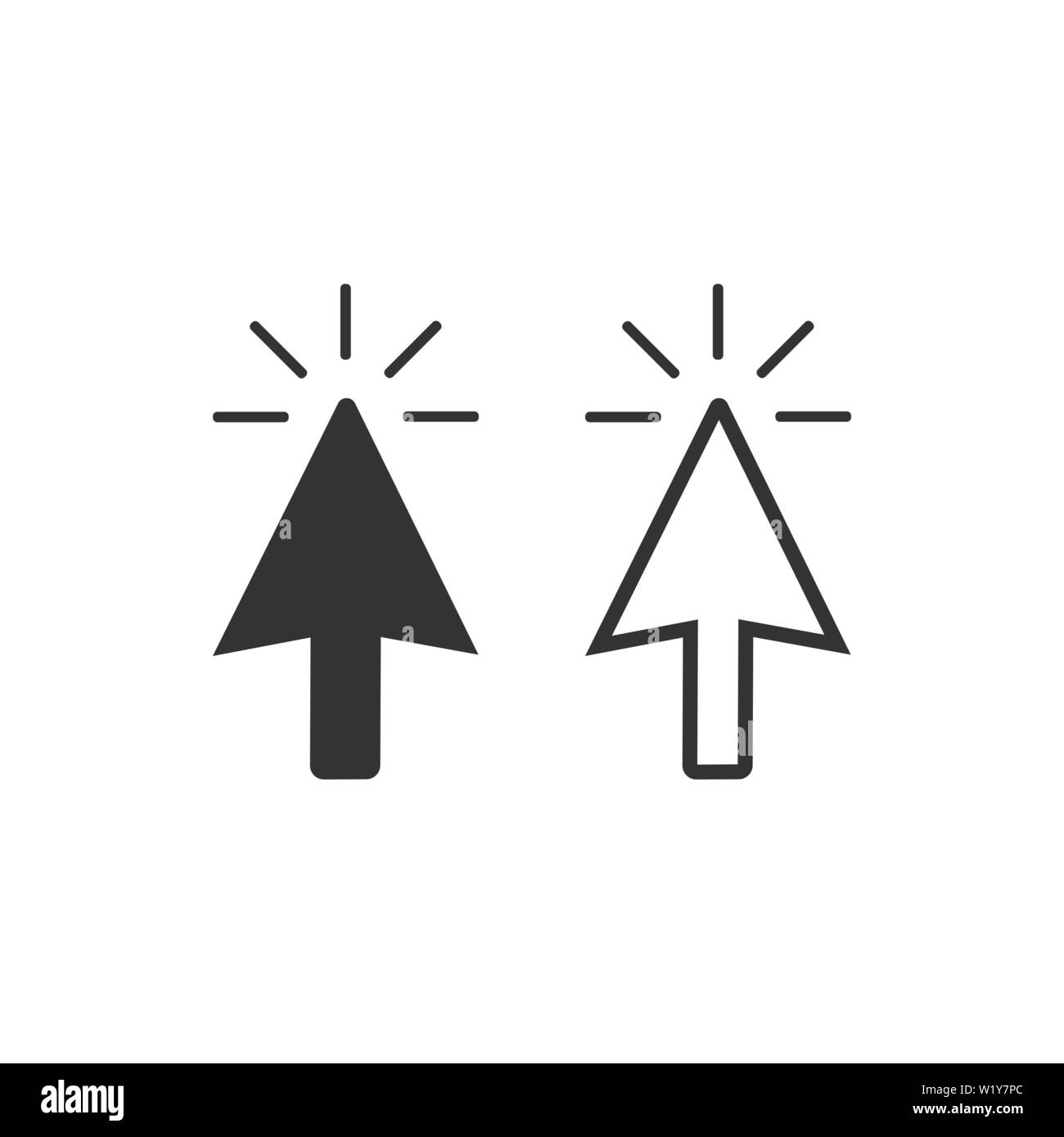 Vector illustration, flat design. Pointer cursor arrow icon Stock ...