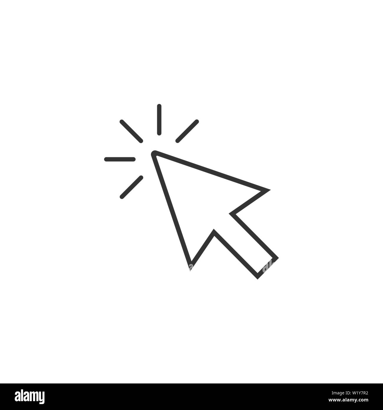 Vector illustration, flat design. Pointer cursor arrow icon Stock ...