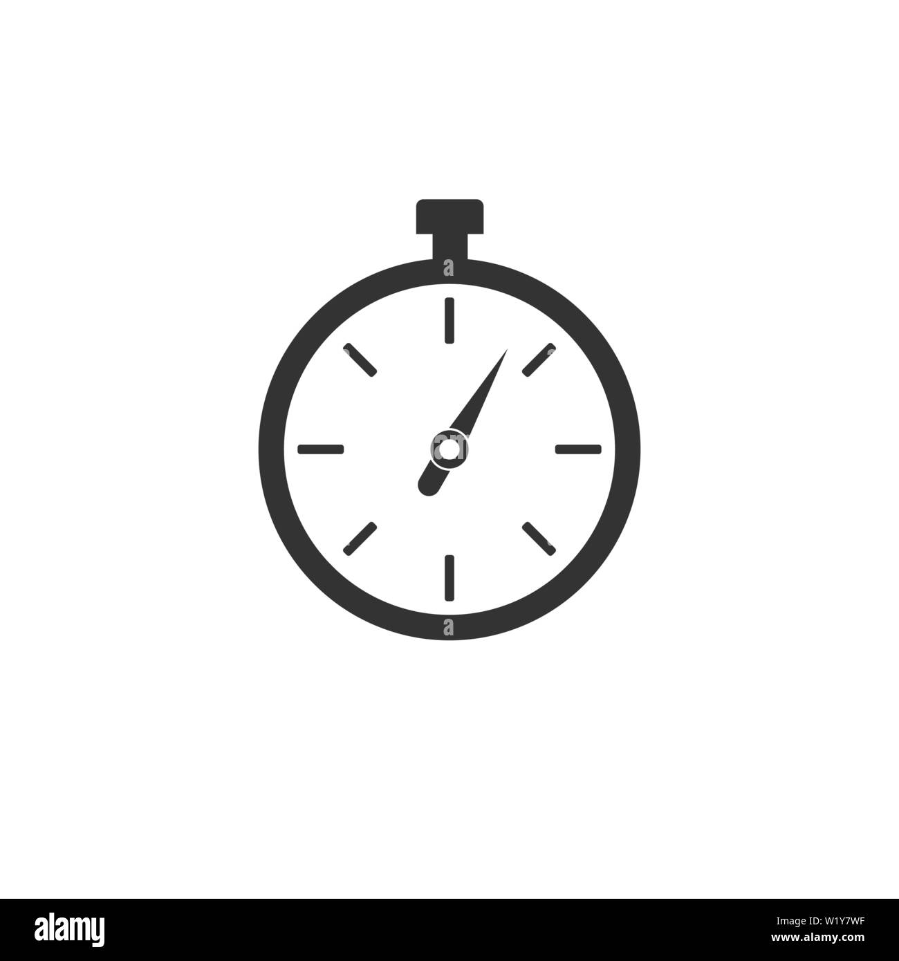 Vector illustration, flat design. Timer clock time icon Stock Vector ...