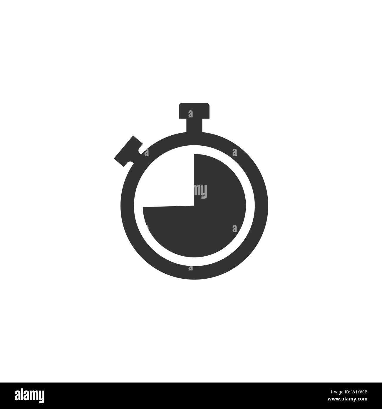 Vector illustration, flat design. Timer clock time icon Stock Vector ...