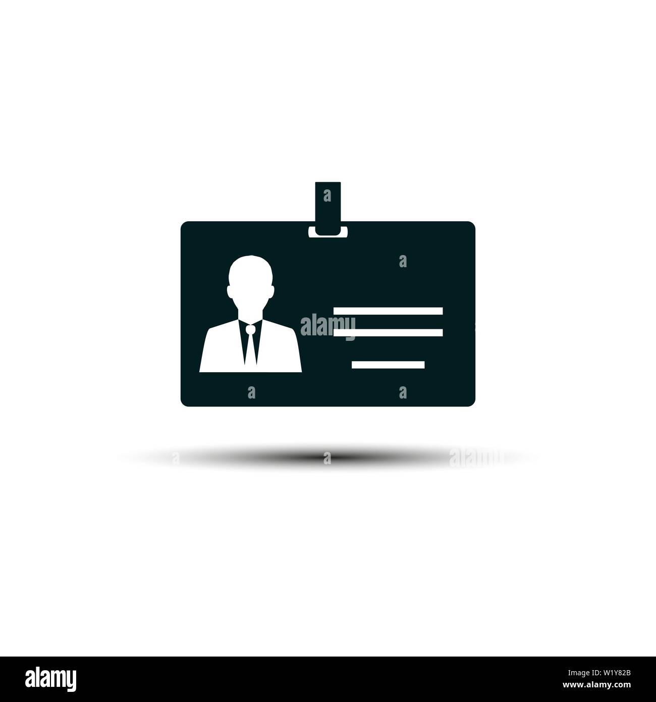 Vector illustration, flat design. ID card Icon Stock Vector Image & Art ...
