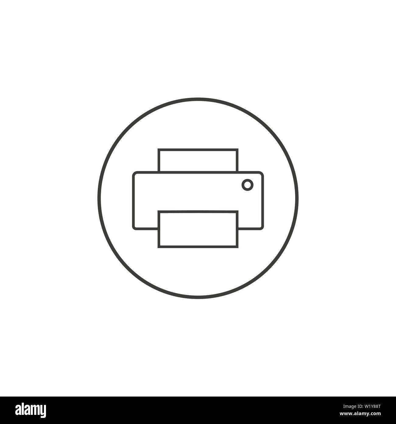 Vector illustration, flat design. Copy device printer icon Stock Vector ...