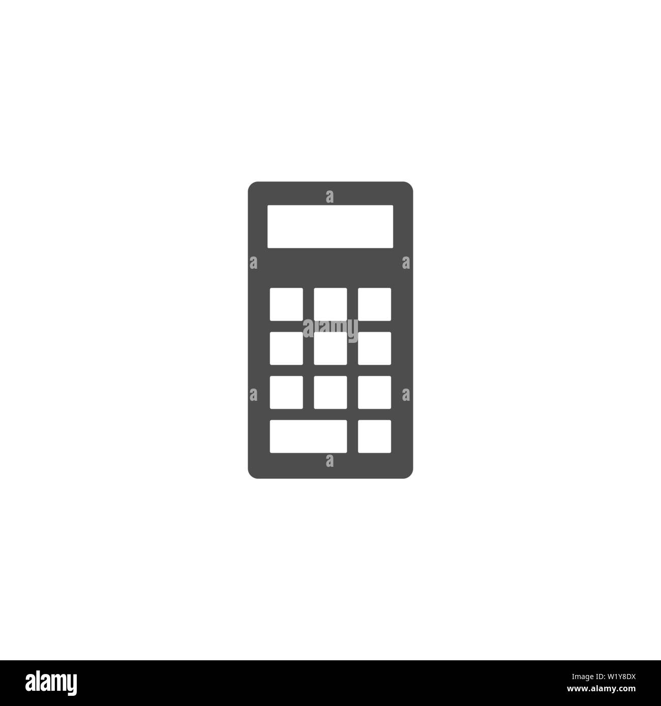 Vector illustration, flat design. Business calculator icon Stock Vector ...