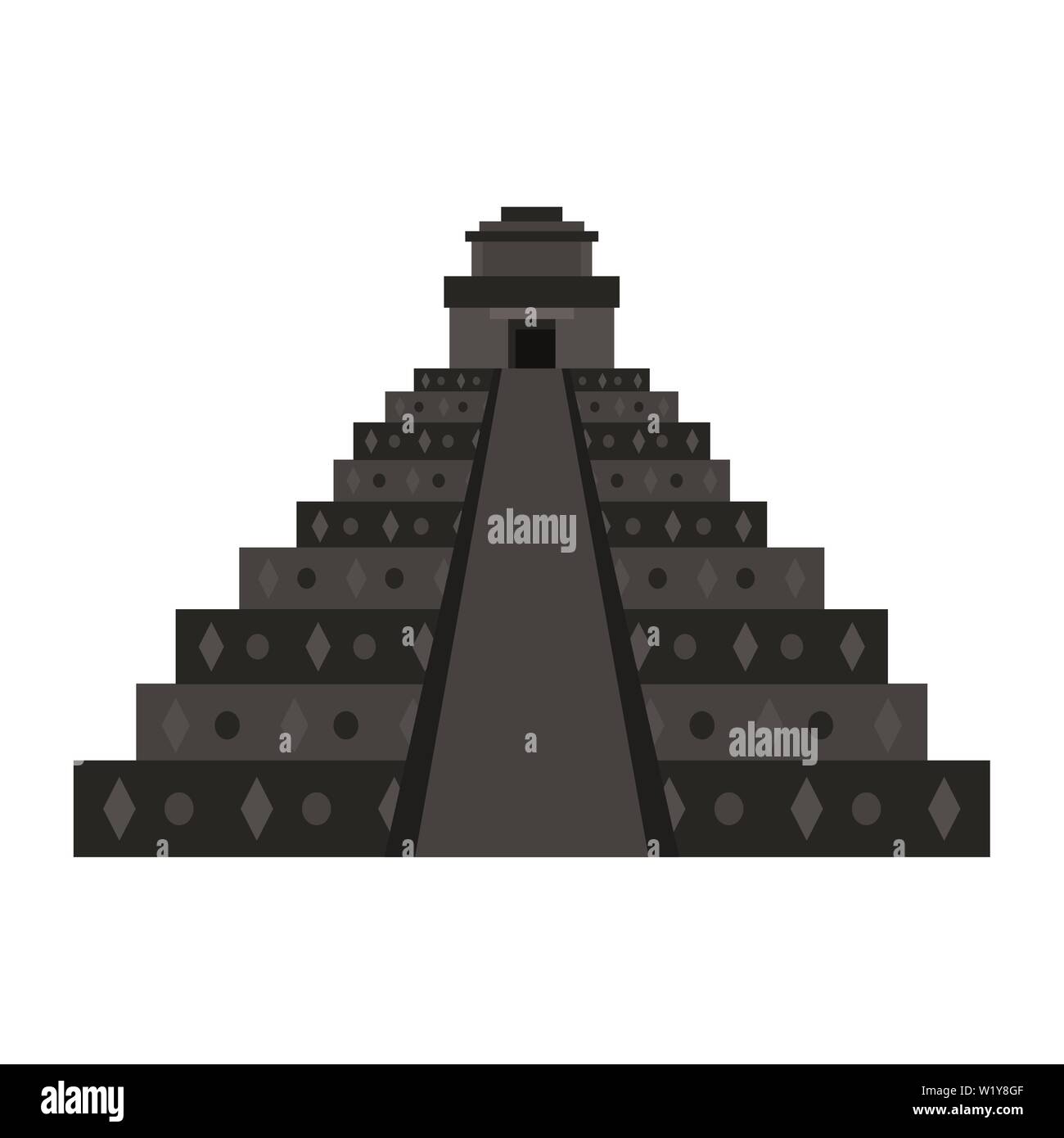 Mexican pyramid monument isolated vector illustration Stock Vector ...