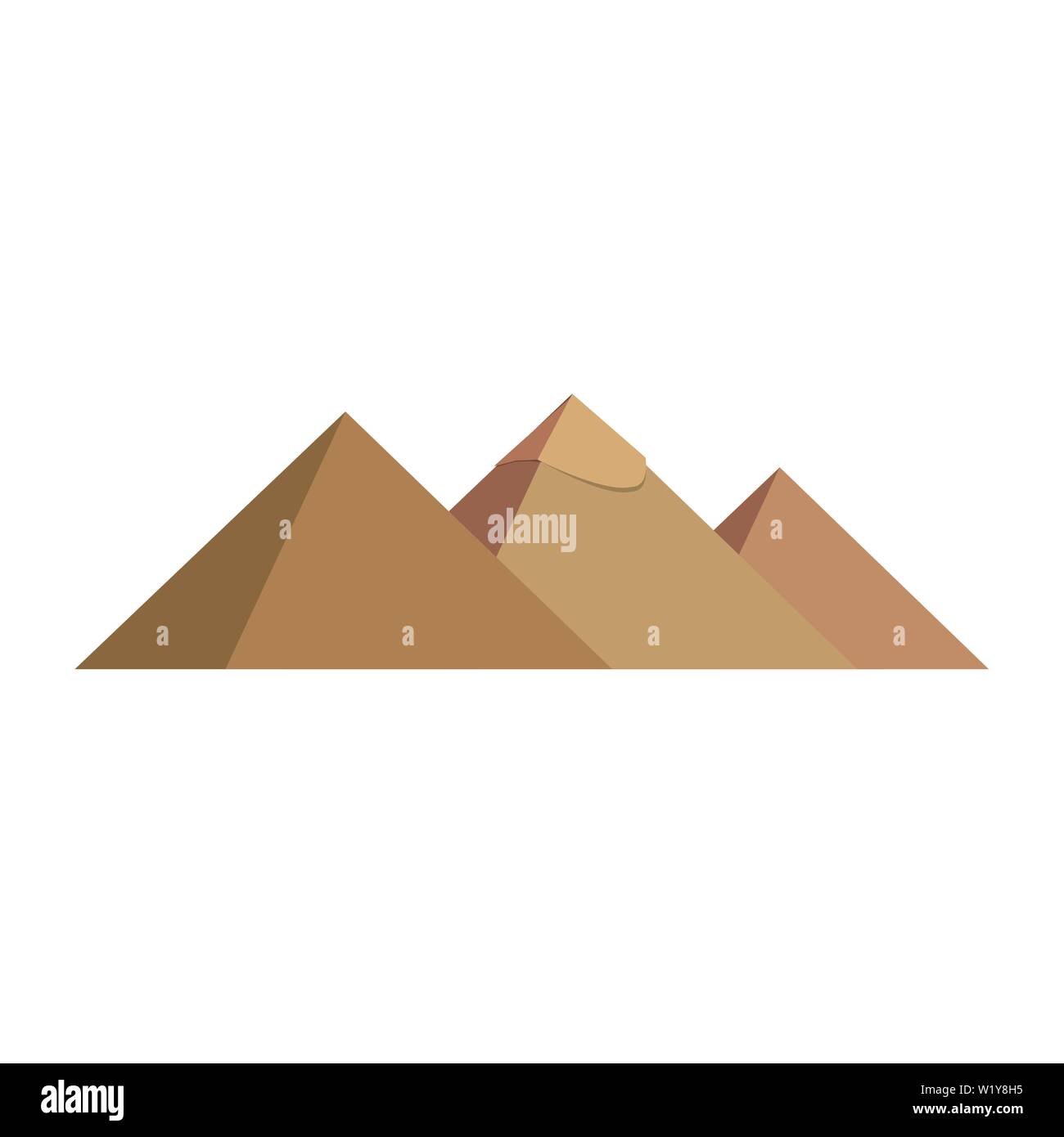 Egypt pyramids monuments isolated vector illustration Stock Vector ...