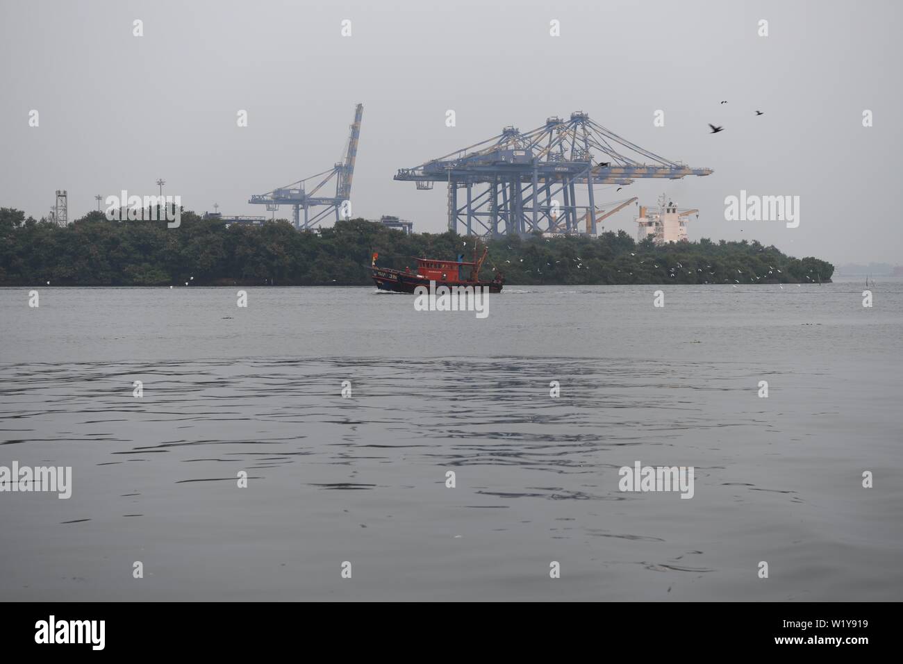 Cochin International container docks in Kochi (Cochin), Kerala, India ...
