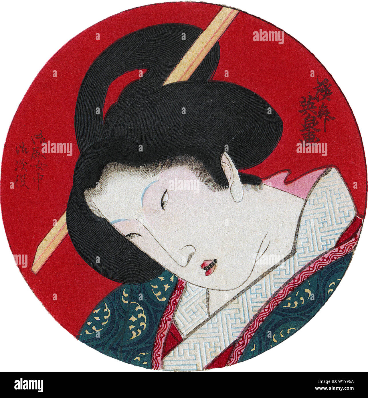 [ 1920s Japan - Mokuhan Woodblock Print of Woman ] — Mokuhan (Woodblock ...