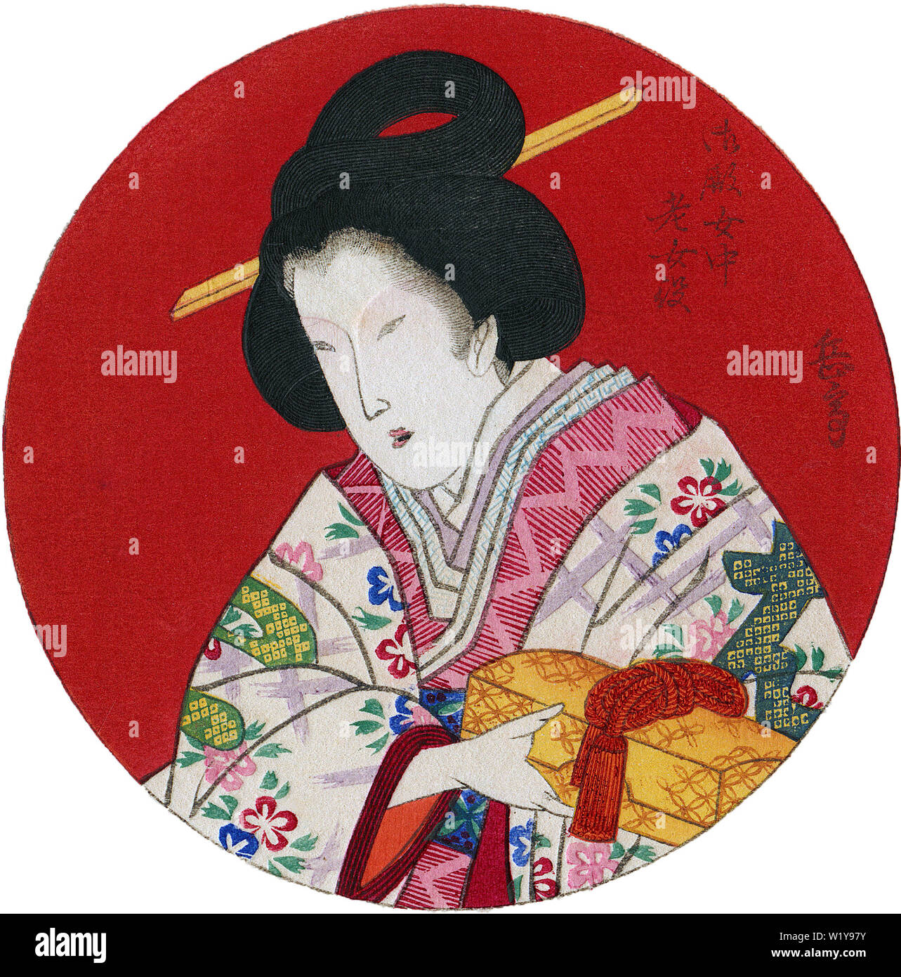 [ 1920s Japan - Mokuhan Woodblock Print of Woman ] — Mokuhan (Woodblock ...