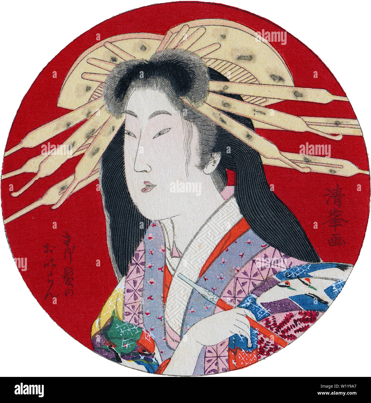 [ 1920s Japan - Mokuhan Woodblock Print of Woman ] — Mokuhan (Woodblock ...